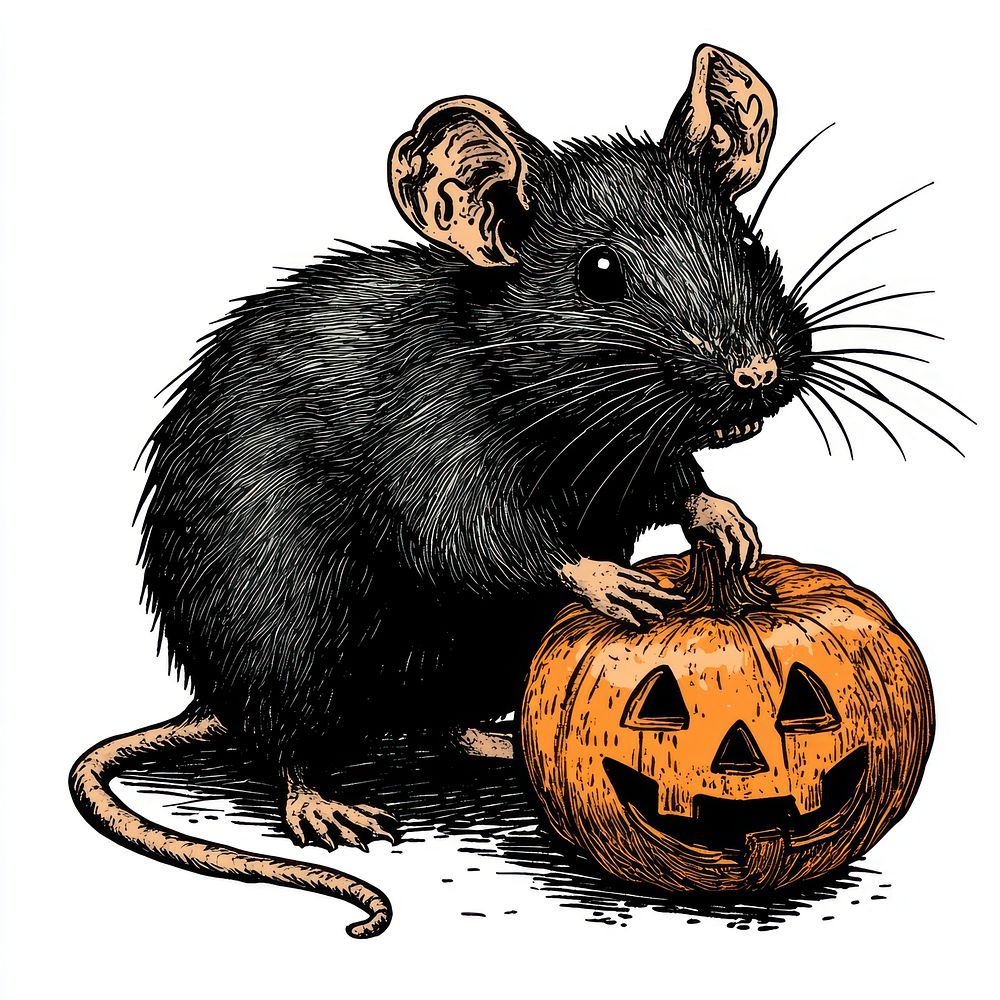 Halloween rat halloween animal illustration. | Free Photo Illustration ...