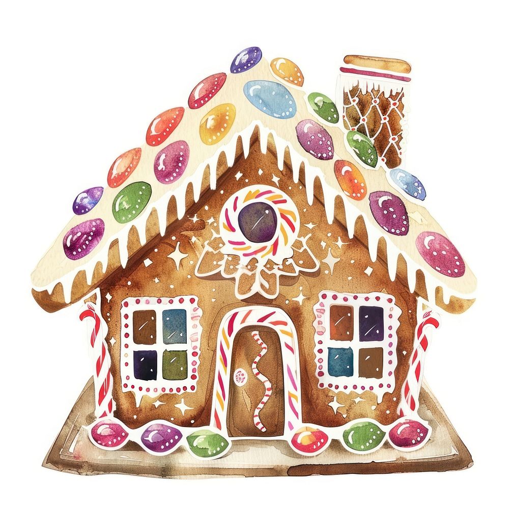 gingerbread house illustration festive art. | Free Photo Illustration ...