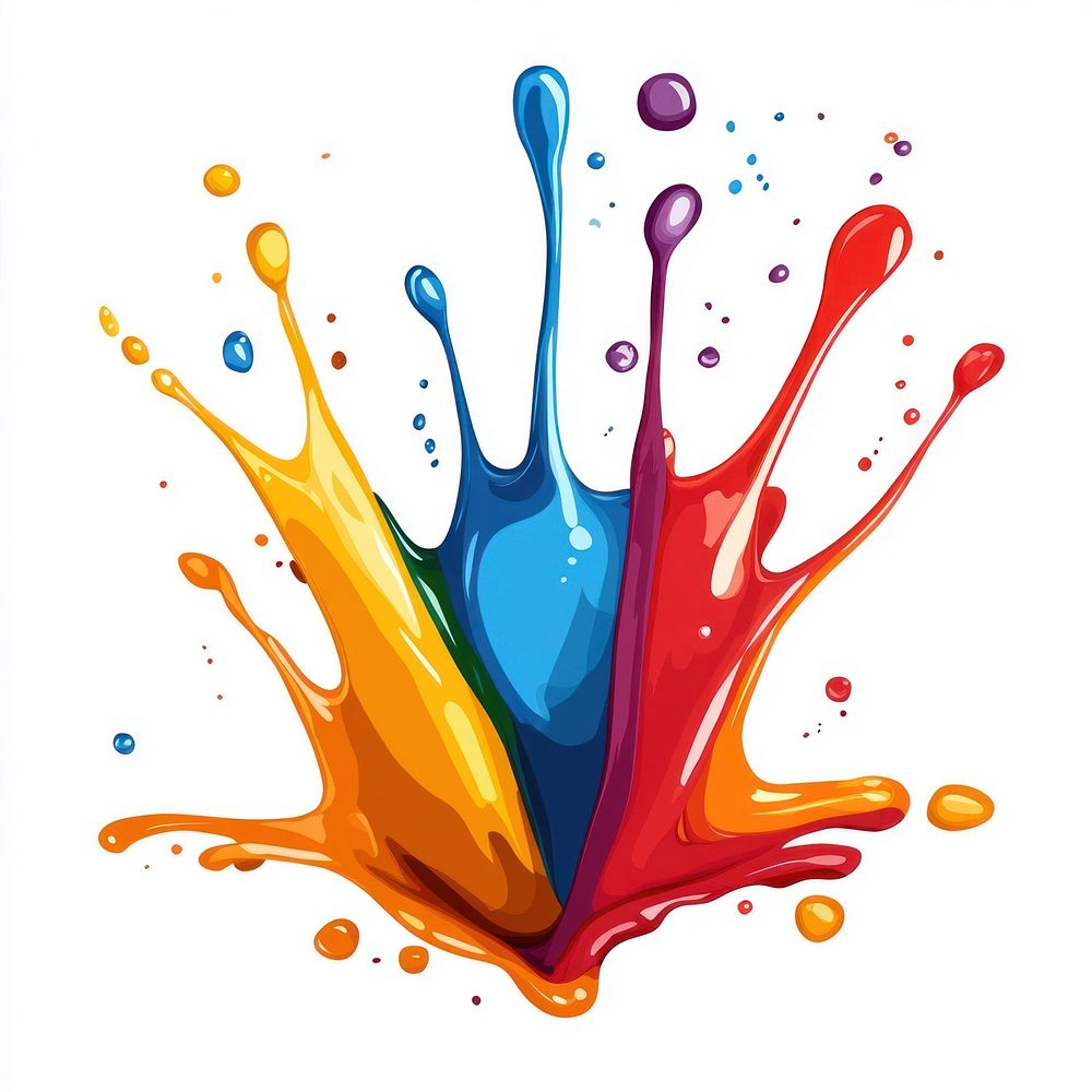 Colorful paint splash illustration | Free Photo Illustration - rawpixel