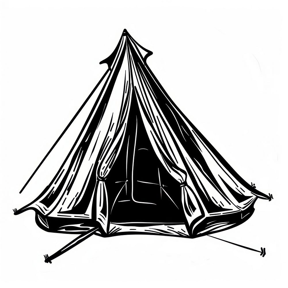 Vintage tent illustration, camping vibes. | Free Photo Illustration ...