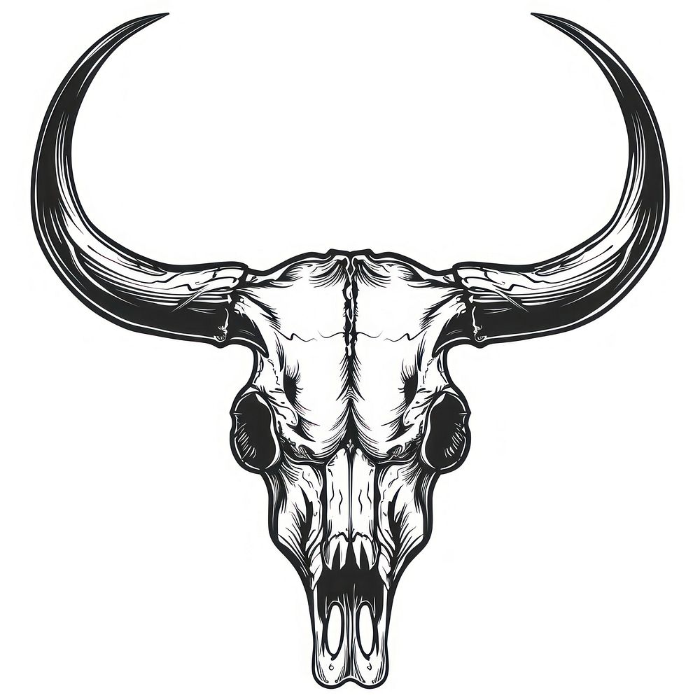 Detailed bull skull illustration | Free Photo Illustration - rawpixel