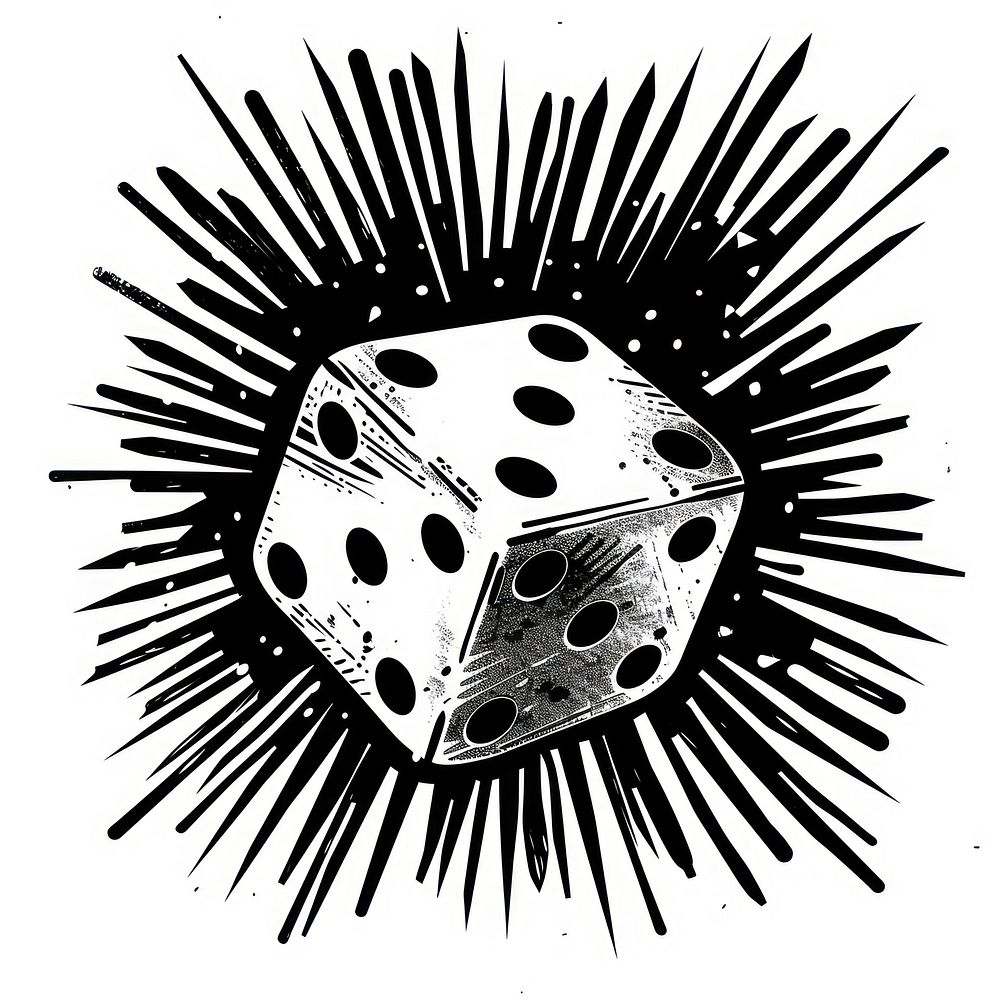 Dice explosion black white | Free Photo Illustration - rawpixel