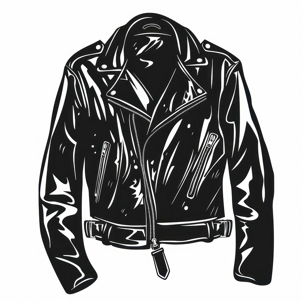 Stylish black leather jacket illustration | Free Photo Illustration ...