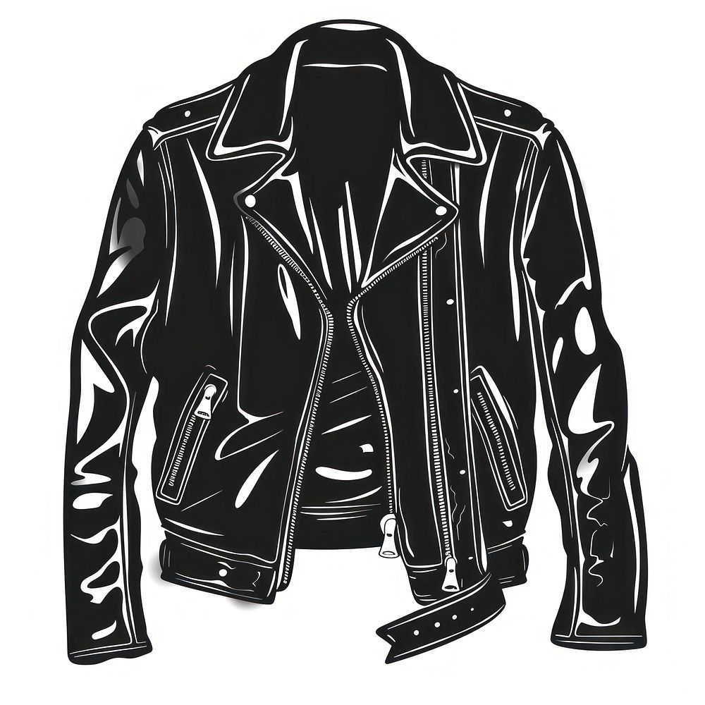 Stylish black leather jacket illustration | Free Photo Illustration ...