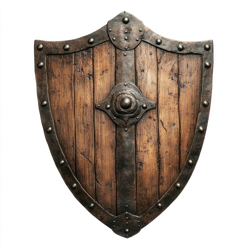 Medieval wooden shield with rivets | Free Photo - rawpixel