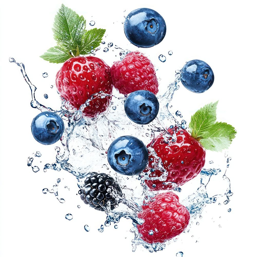 Berries flying air berries water | Free Photo - rawpixel