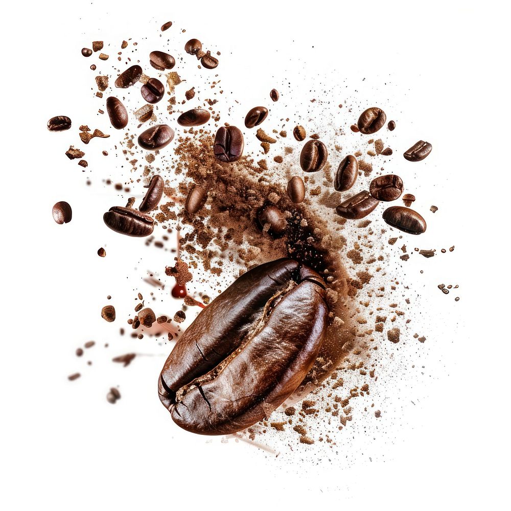 Exploding coffee bean explosion grounds | Free Photo - rawpixel