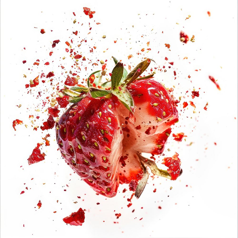 Exploding one dried strawberry food | Free Photo - rawpixel