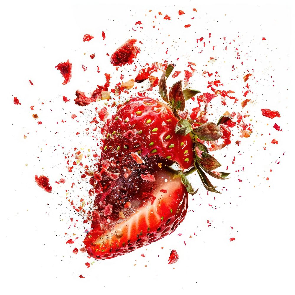 Exploding one dried strawberry food | Free Photo - rawpixel