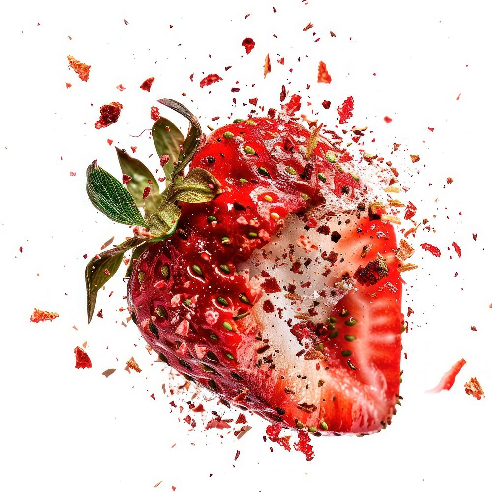 Exploding one dried strawberry food | Free Photo - rawpixel