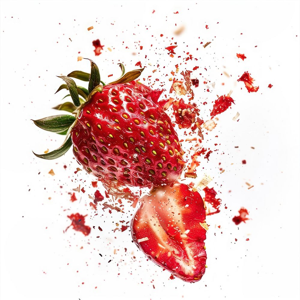Exploding one dried strawberry food | Free Photo - rawpixel