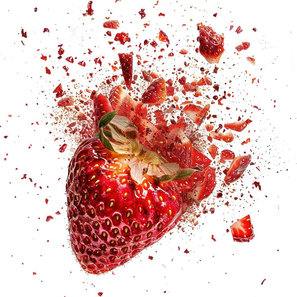 Exploding one dried strawberry explosion | Free Photo - rawpixel