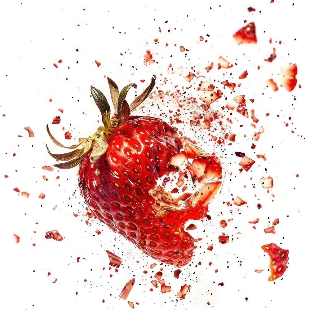 Exploding one dried strawberry food | Free Photo - rawpixel