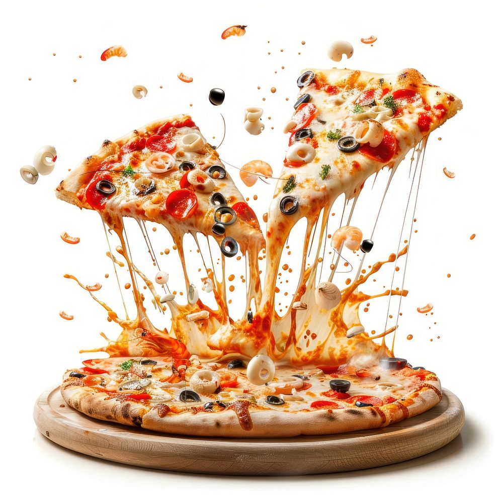 Exploding seafood pizza explosion cheese | Premium Photo - rawpixel
