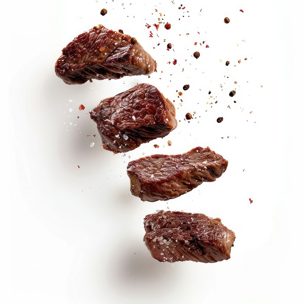 Juicy grilled steak pieces floating | Free Photo - rawpixel