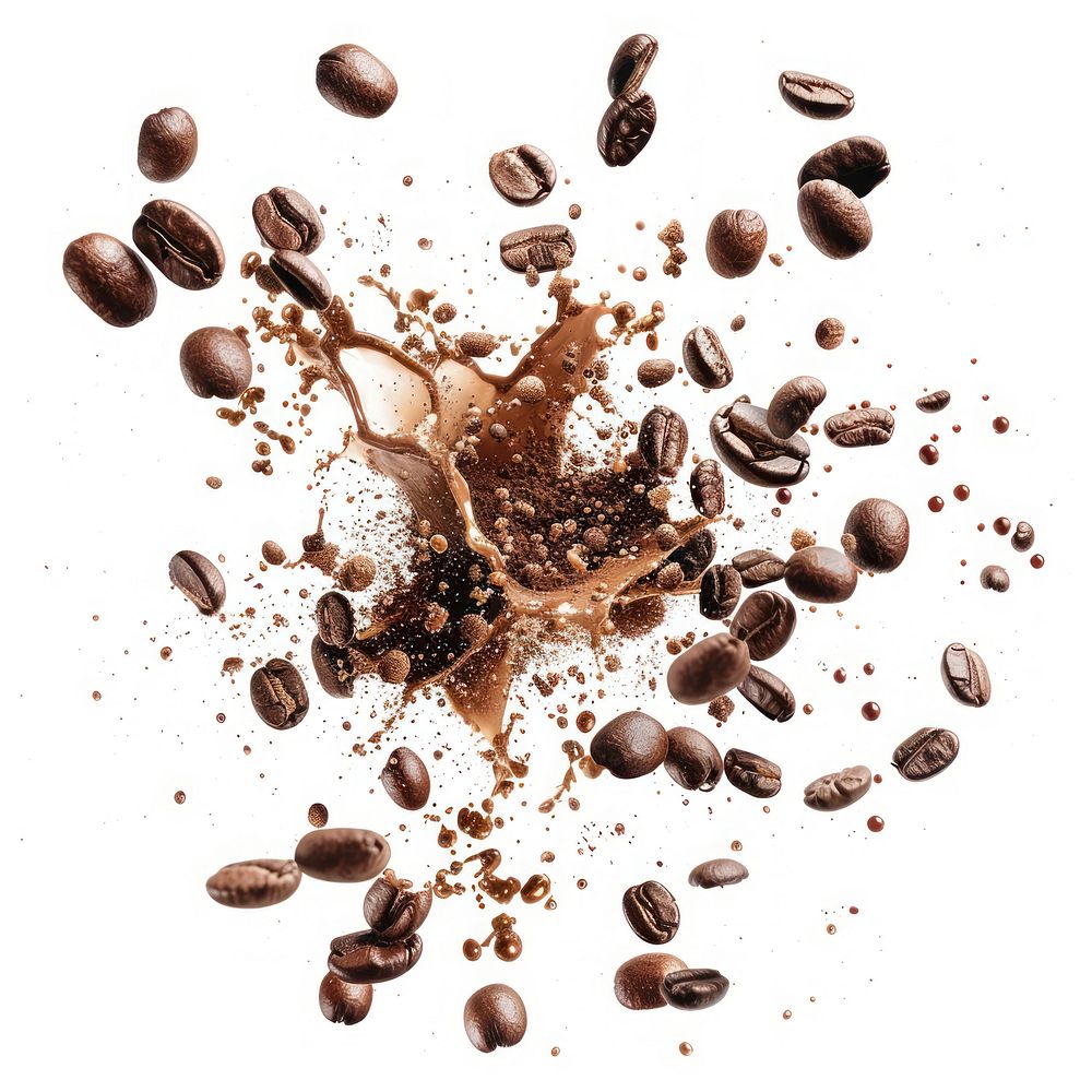 Exploding coffee beans explosion drink | Free Photo - rawpixel