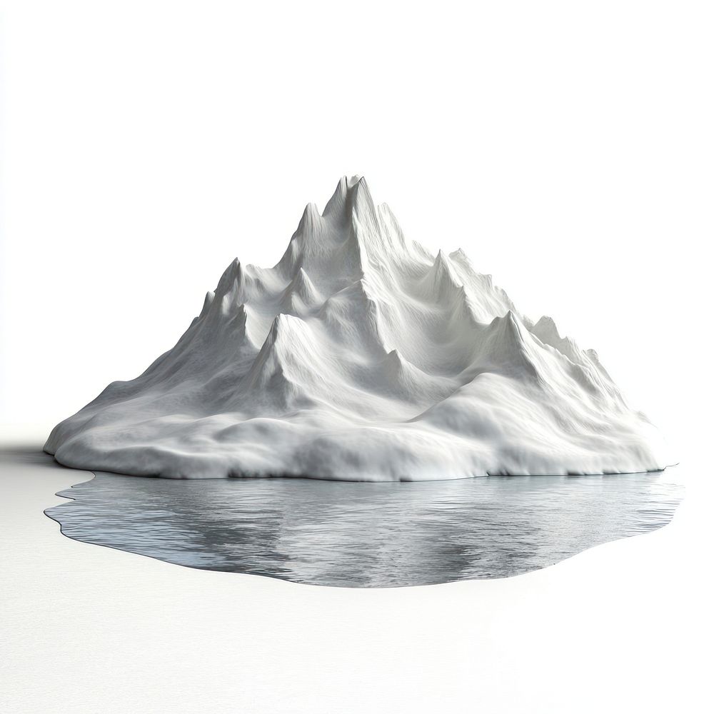 Illustration mountain iceberg reflective. | Free Photo Illustration ...