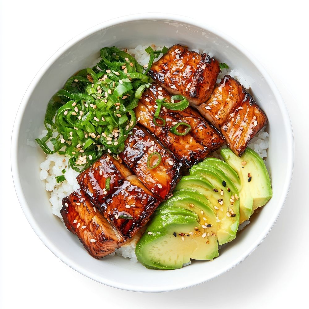 grilled eel poke bowl slice | Free Photo - rawpixel