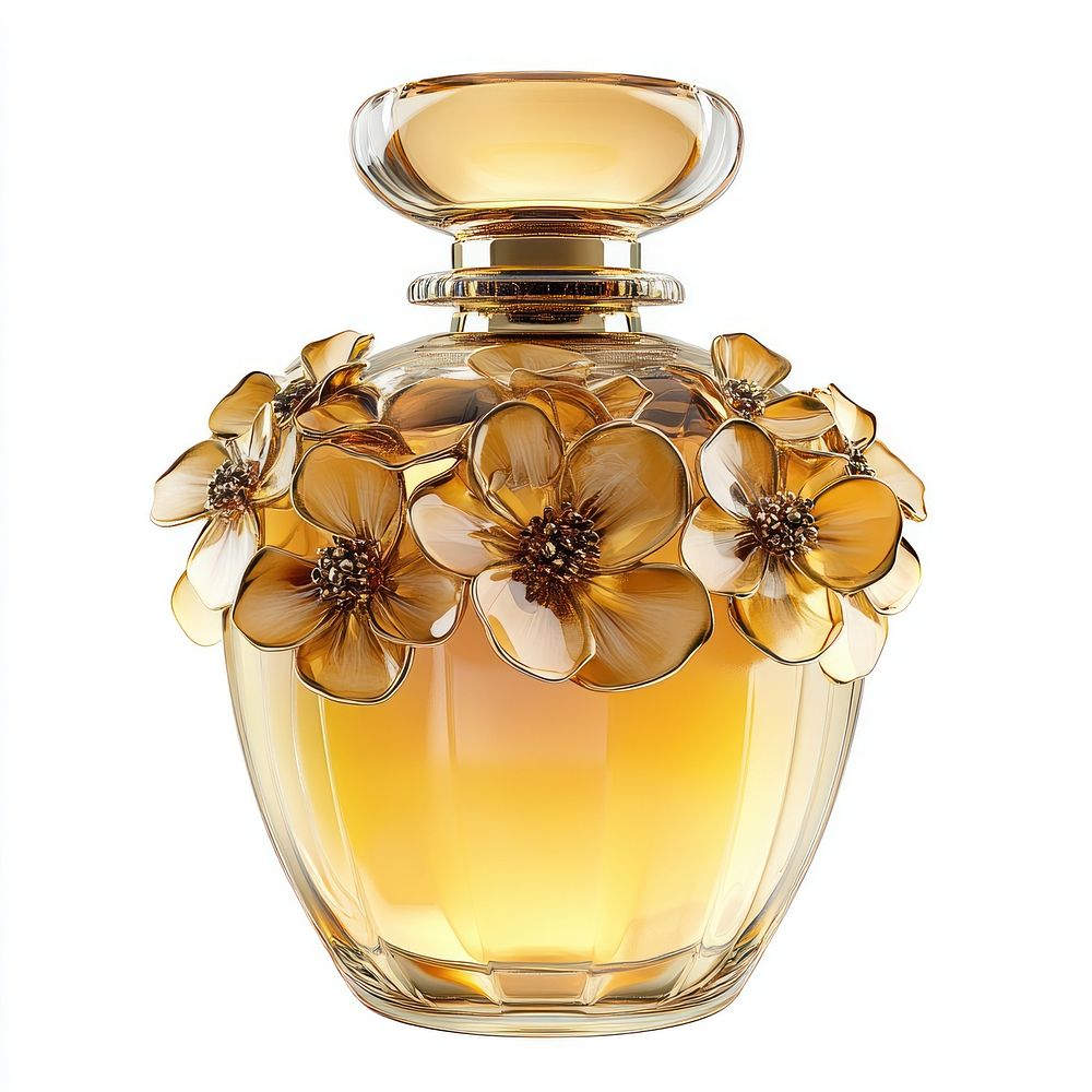 floral golden luxury perfume bottle | Free Photo - rawpixel