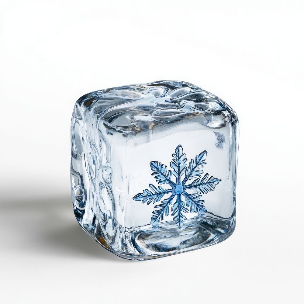 An ice cube blue snowflake | Free Photo - rawpixel