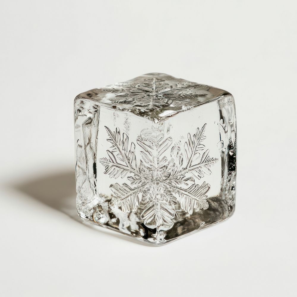An ice cube snowflake decoration | Free Photo - rawpixel