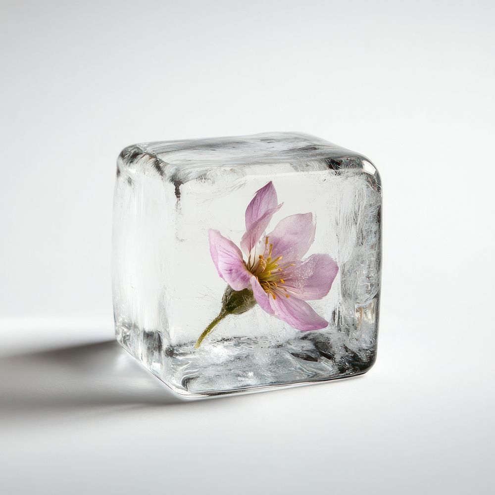 An ice cube flower botanical | Free Photo - rawpixel