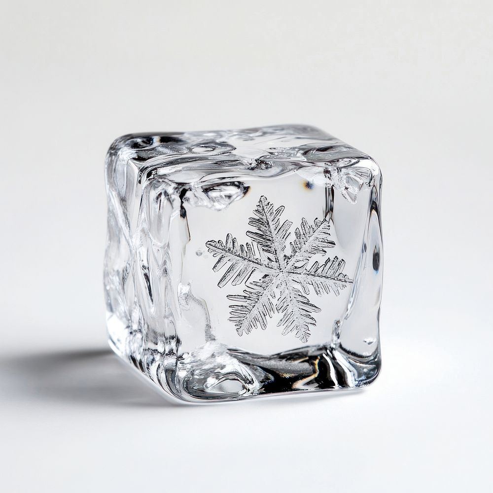 An ice cube snowflake cosmetics | Free Photo - rawpixel