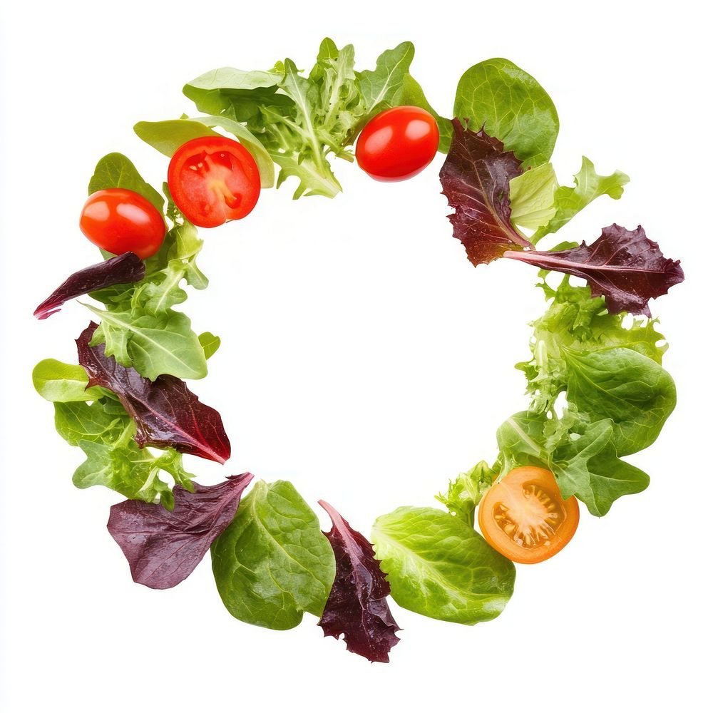 Salads border vegetables wreath leaves. | Free Photo - rawpixel