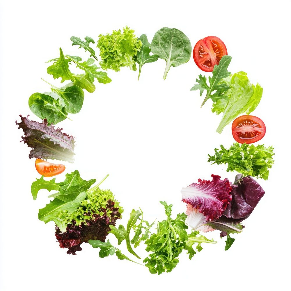 Salads border vegetables produce circle. | Free Photo - rawpixel
