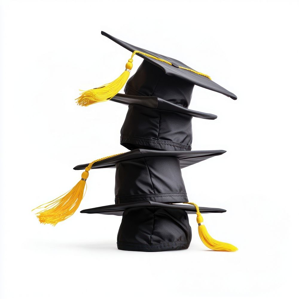 Graduation hats tassels yellow achievement. | Free Photo - rawpixel
