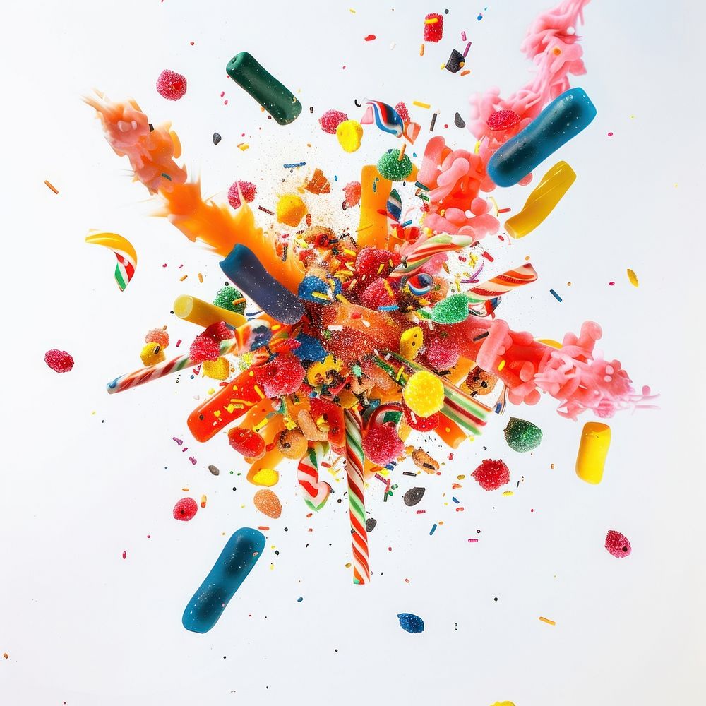 Exploding candy explosion food confectionery. | Free Photo - rawpixel