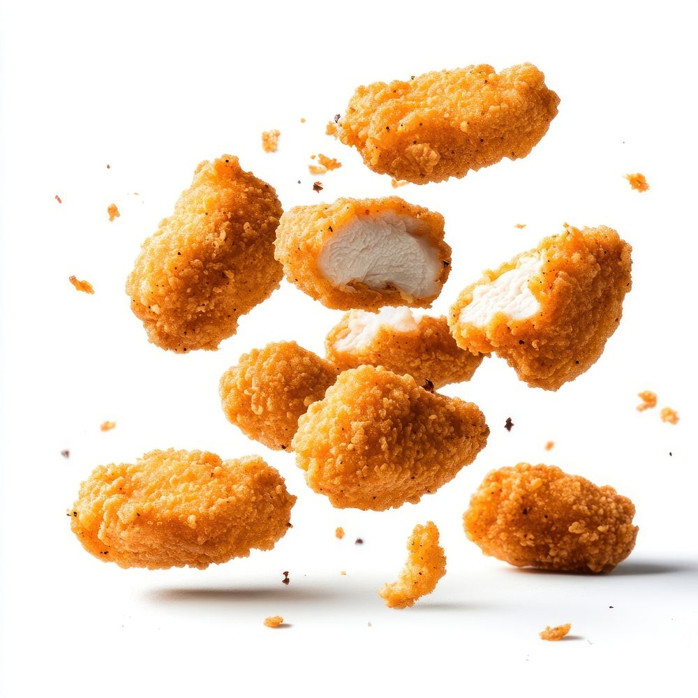 Exploding Chicken Nuggets nuggets floating | Free Photo - rawpixel