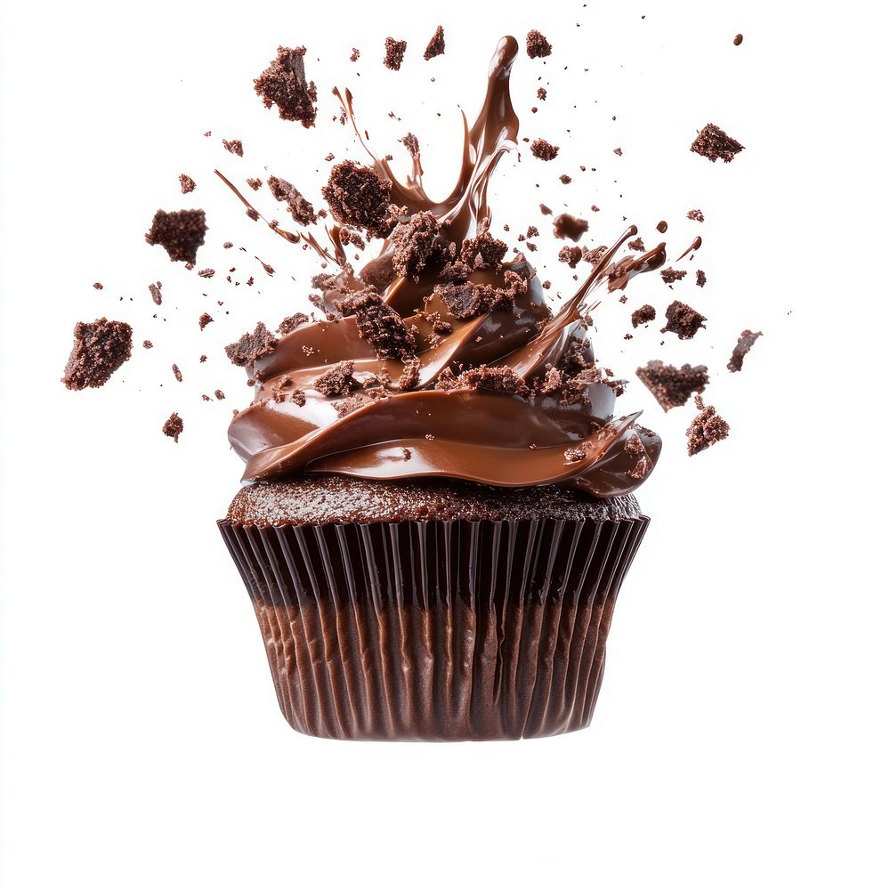 Exploding chocolate cupcake dessert photography | Free Photo - rawpixel