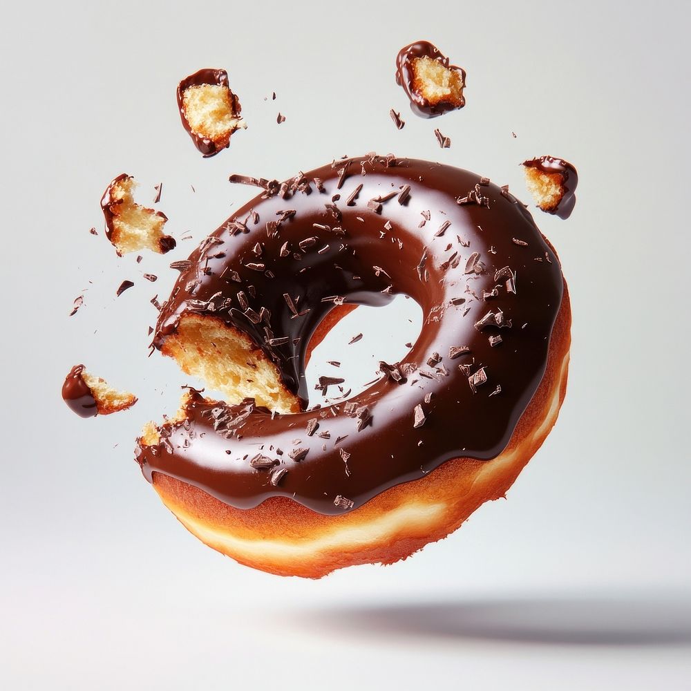 Exploding chocolate donut sweets food | Free Photo - rawpixel