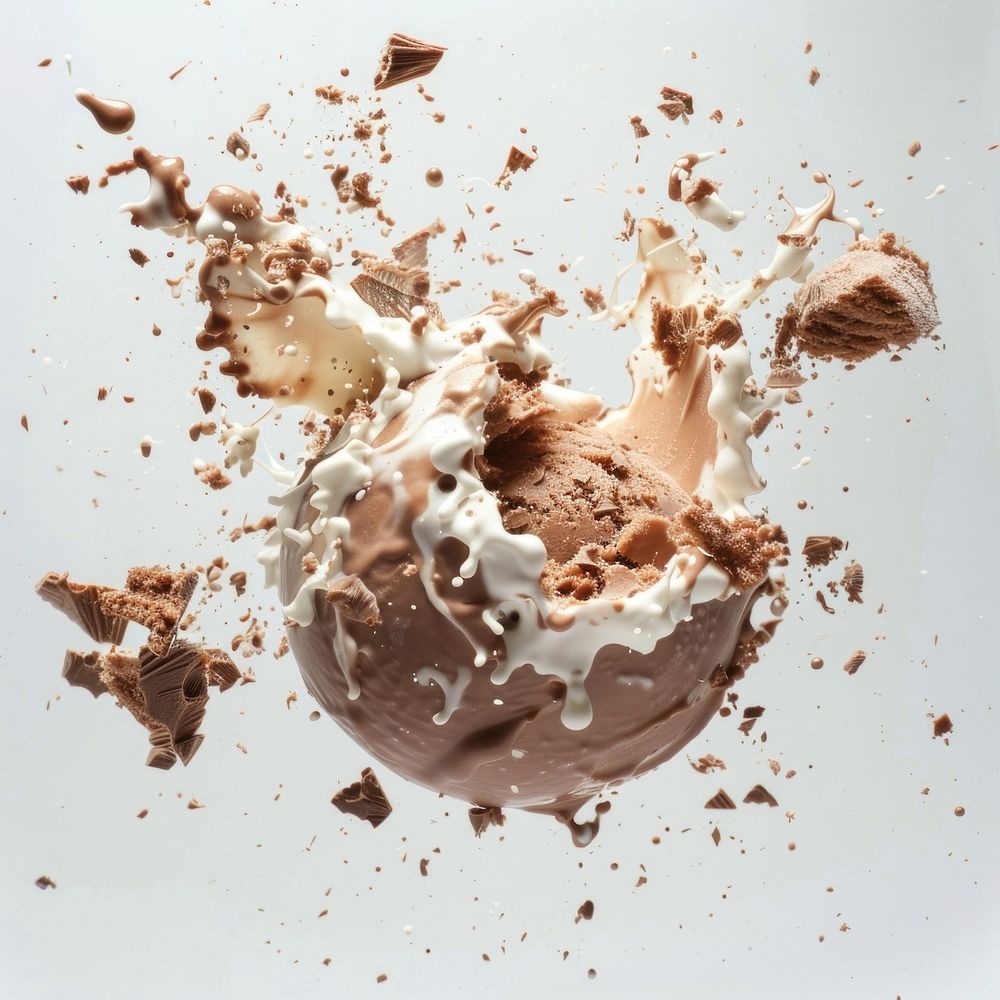 Exploding chocolate ice cream food | Free Photo - rawpixel