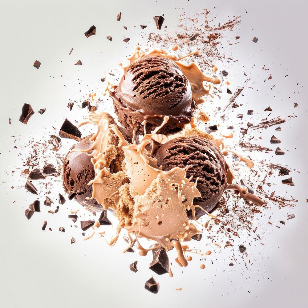 Exploding chocolate ice cream explosion | Free Photo - rawpixel