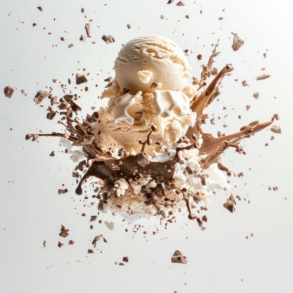 Exploding chocolate ice cream food | Free Photo - rawpixel