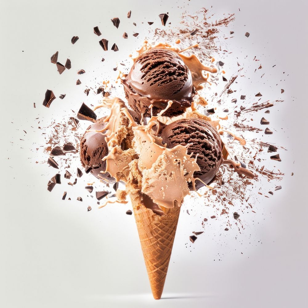 Exploding chocolate ice cream food | Free Photo - rawpixel