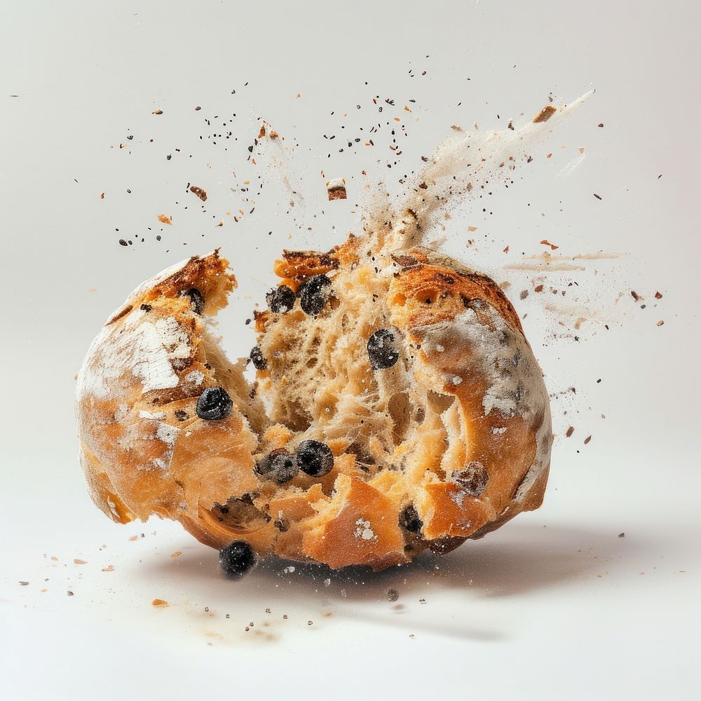 Exploding bread food explosion photography. | Free Photo - rawpixel