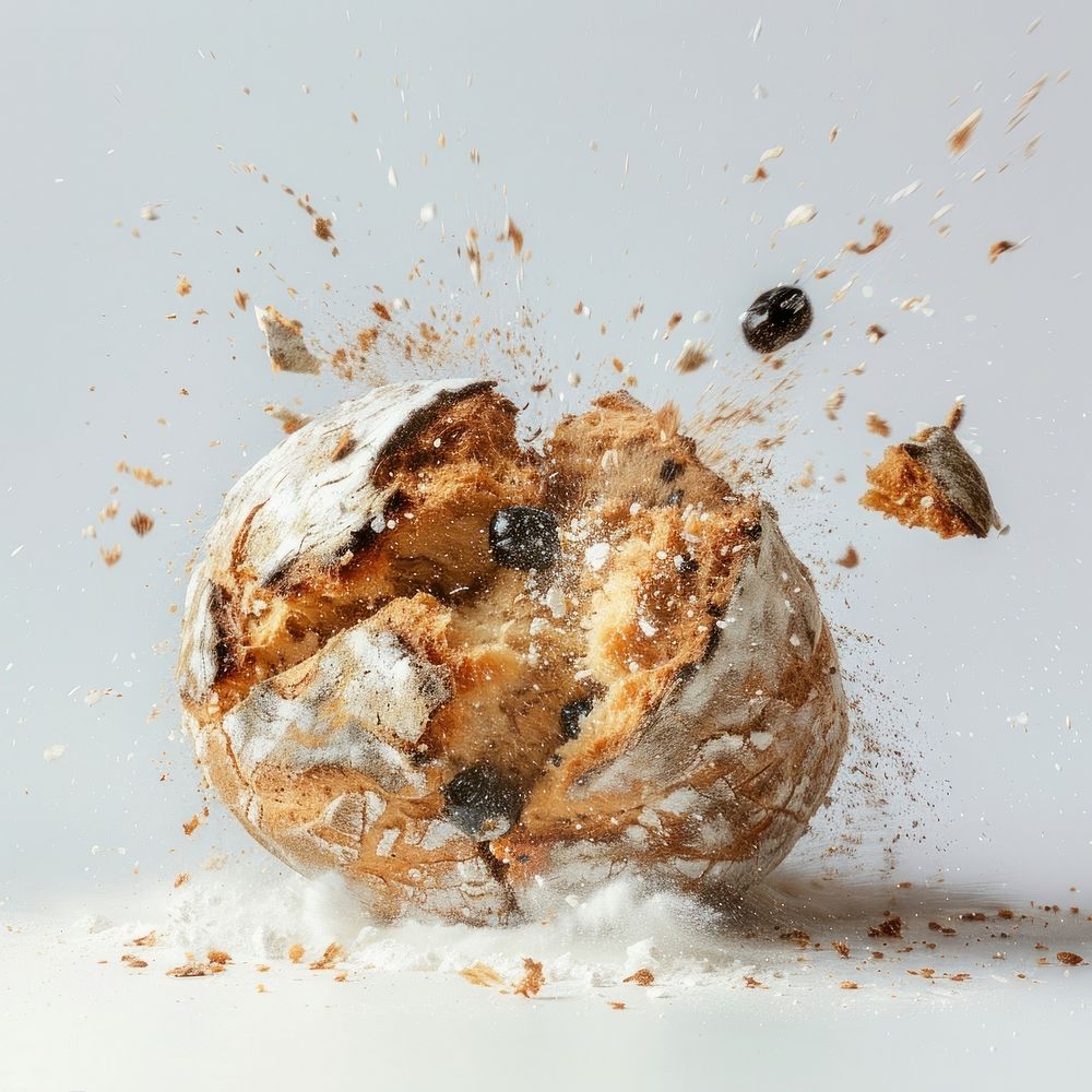 Exploding bread food explosion photography | Free Photo - rawpixel