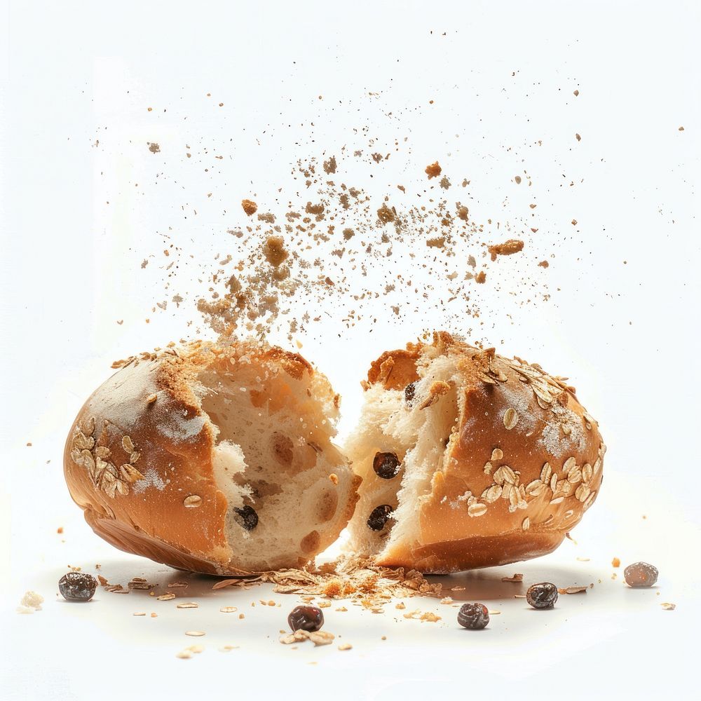Exploding bread food photography ingredients. | Free Photo - rawpixel