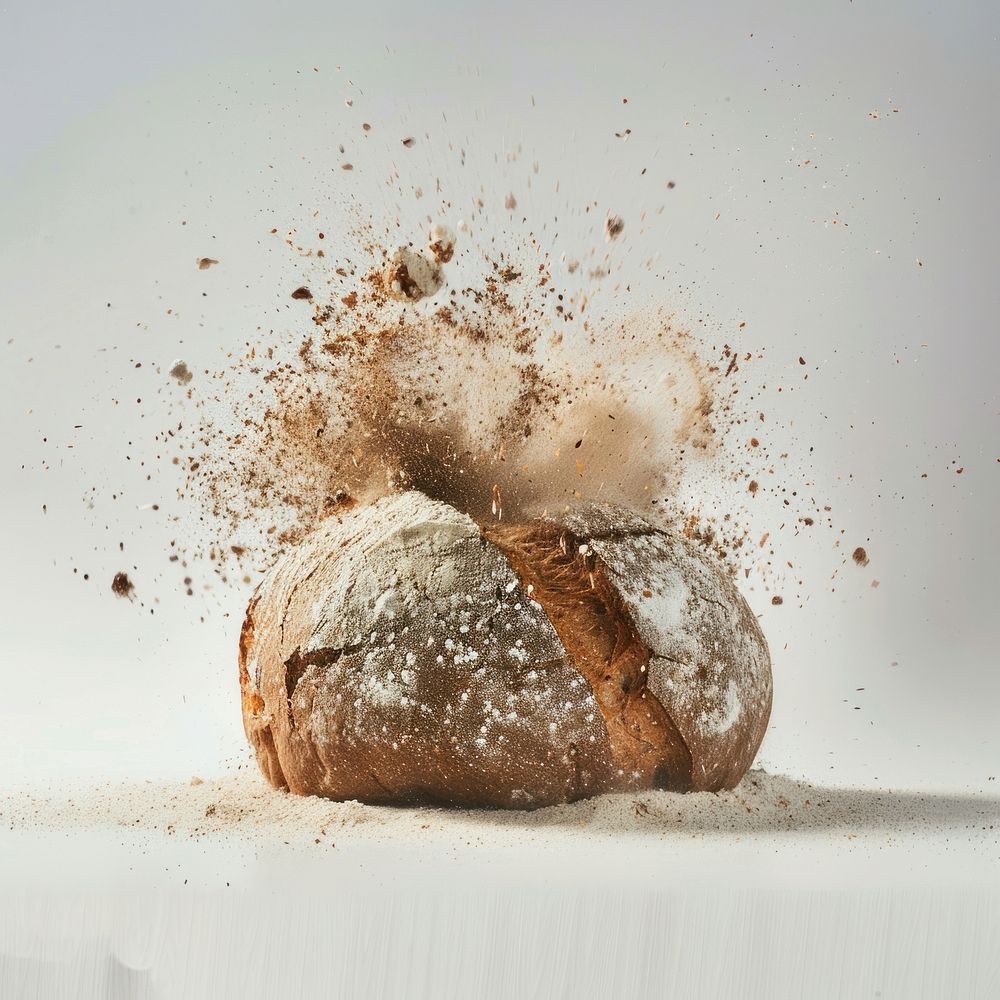 Exploding bread food explosion photography. | Free Photo - rawpixel