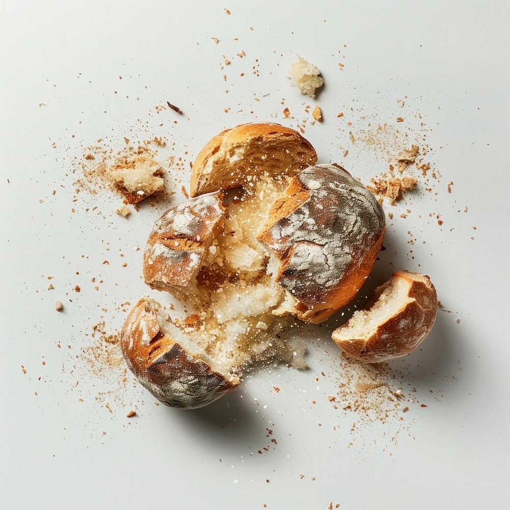 Exploding bread food scattered cracked | Free Photo - rawpixel