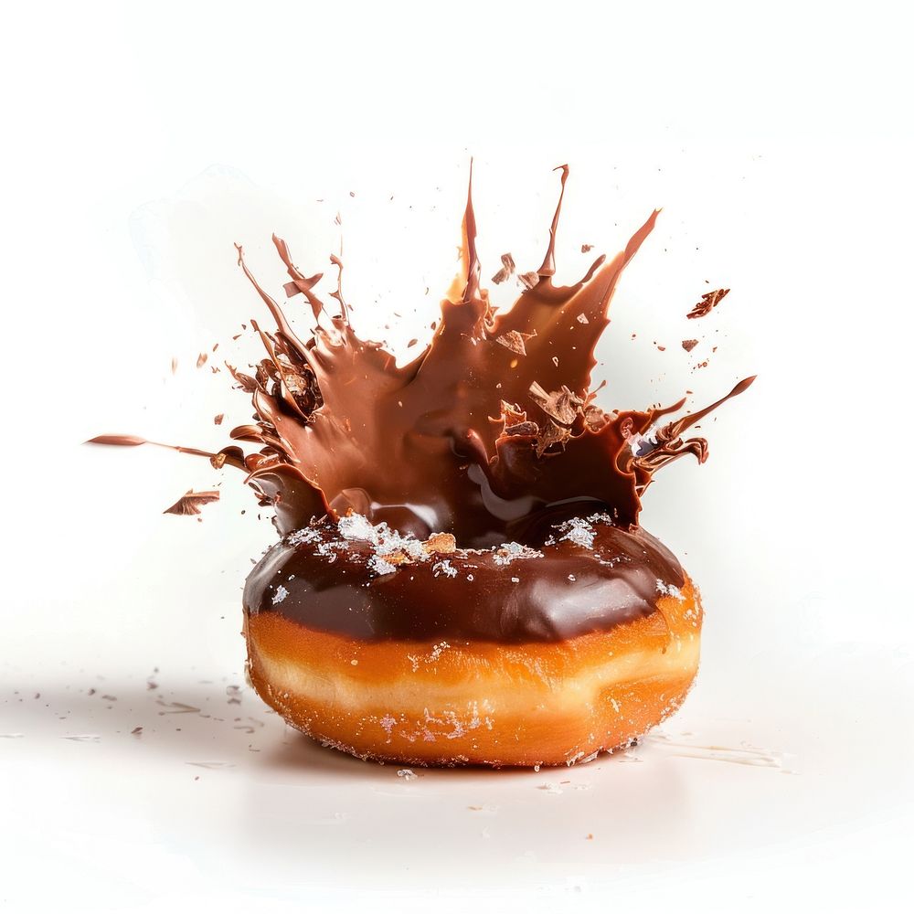 Exploding donut food chocolate explosion. | Free Photo - rawpixel