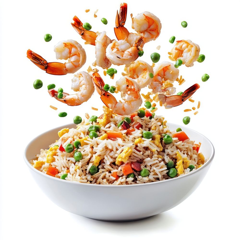 Exploding shrimp fried rice grains | Free Photo - rawpixel