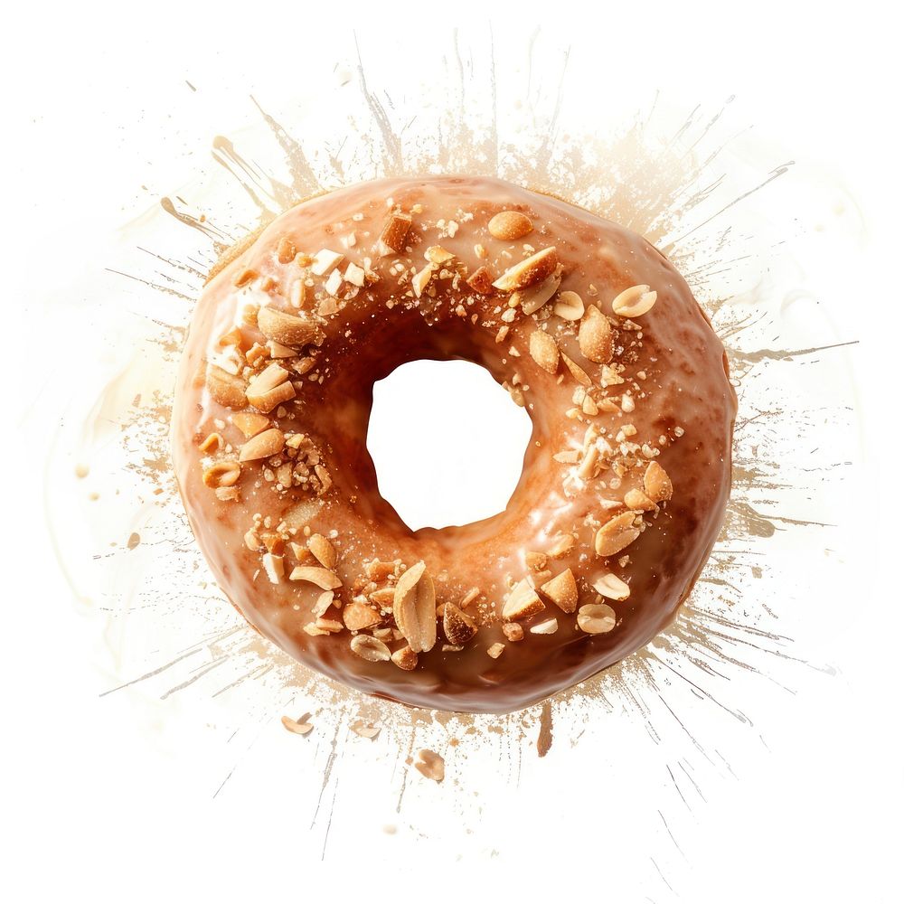 Exploding peanut donut food sweets | Free Photo - rawpixel