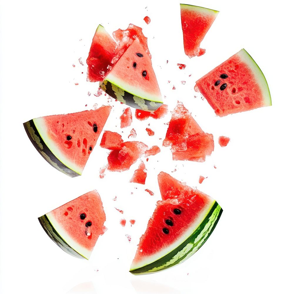 Exploding pieces watermelon fruit food | Free Photo - rawpixel