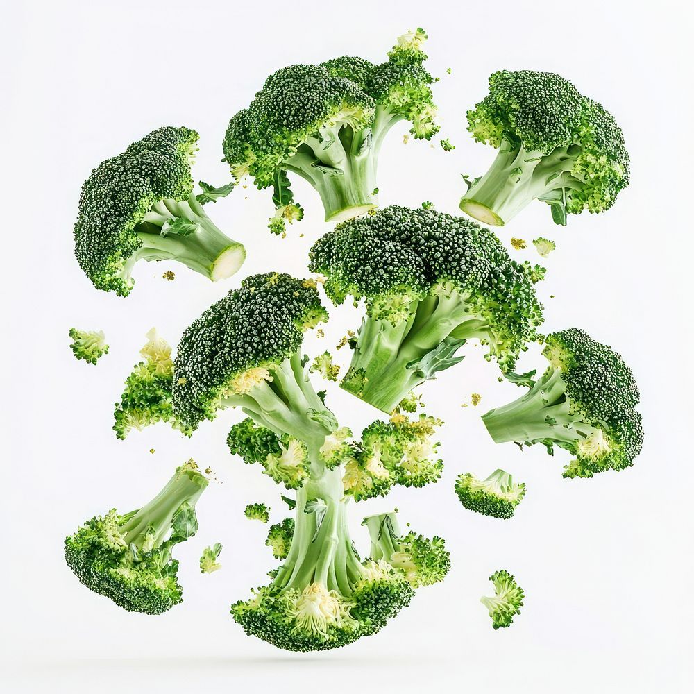 Exploding real broccoli vegetables floating | Free Photo - rawpixel