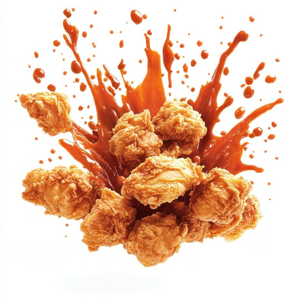 Exploding real fried chicken splash | Free Photo - rawpixel