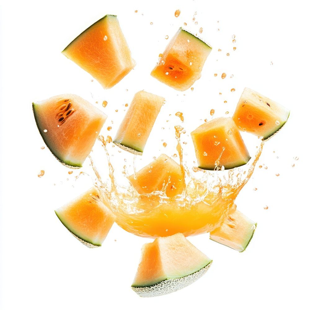 Exploding real melon pieces fruit | Free Photo - rawpixel